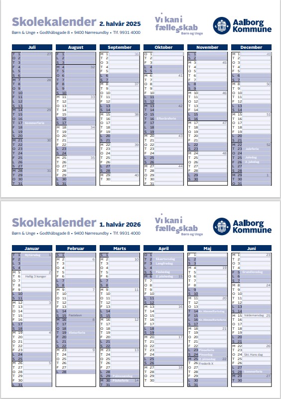 Skolekalender | Vestbjerg Skole